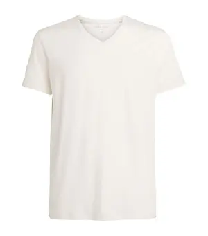Derek Rose Basel V-neck Lounge T-shirt - Neutral