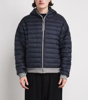 Canada Goose Organic Cotton Reversible Down Hoodie - Navy