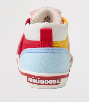 MIKI HOUSE Cotton-blend Bunny Appliqué Sneakers