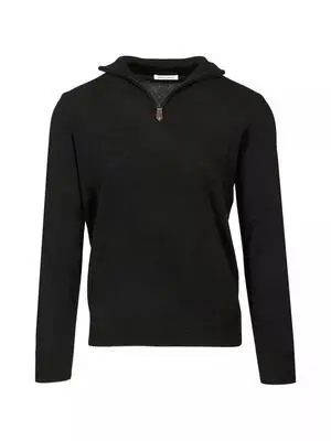 Al Duca D'aosta Zip-fastening Cashmere Sweater - Black
