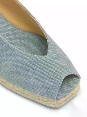 CastaÑer Dosalia Peep-toe Canvas Espadrilles - Blue