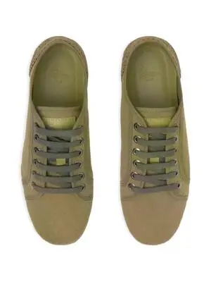 CastaÑer Lexi Jute-heel Lace-up Sneakers - Green