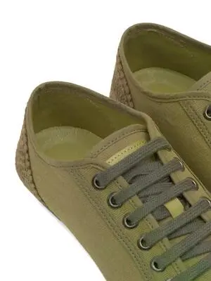 CastaÑer Lexi Jute-heel Lace-up Sneakers - Green