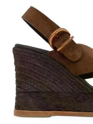 CastaÑer Suede Wedge Espadrilles - Brown