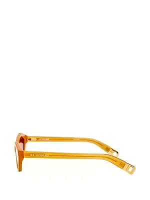 Jacquemus Geometric Frame Sunglasses - Yellow