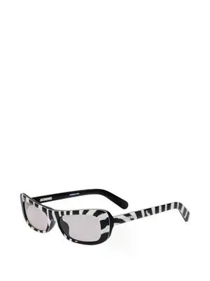Jacquemus Zebra Print Cat Eye Sunglasses - Black