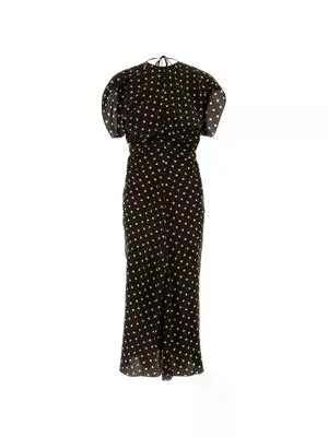 Marni Polka-dot Ruched Midi Dress
