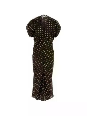 Marni Polka-dot Ruched Midi Dress