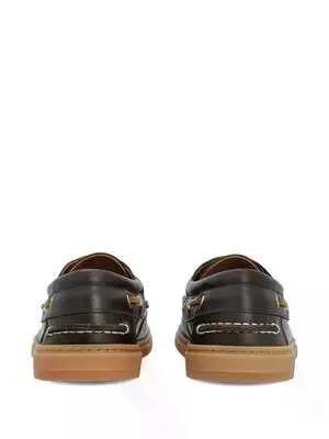GROUNDIES Tide Lace-up Boat Shoes - Brown