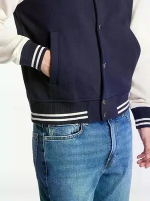 Tommy Hilfiger Logo-embroidered Colour-block Bomber Jacket