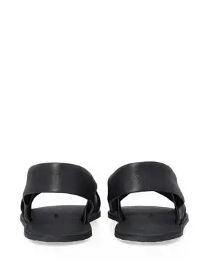 GROUNDIES GROUNDIES Crossover Strap Flat Sandals Black
