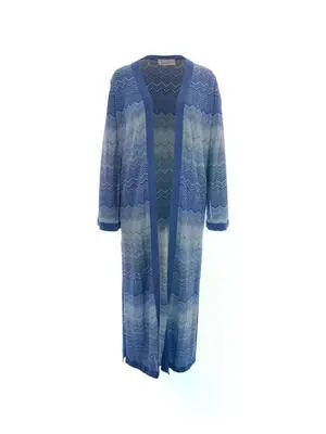 MC2 SAINT BARTH Tonia Chevron-knit Cardigan - Blue