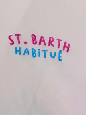 MC2 SAINT BARTH Emilie Embroidered Cotton T-shirt