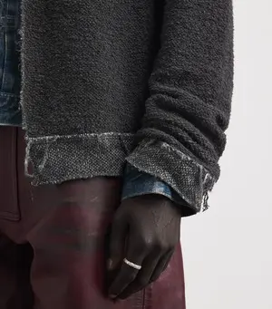 424 Cotton-blend Distressed Cardigan