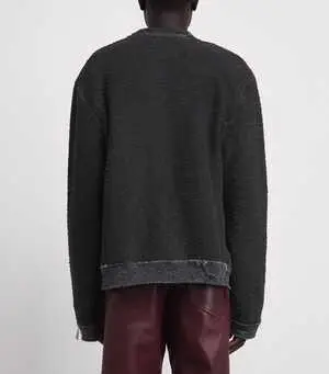 424 Cotton-blend Distressed Cardigan