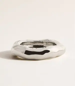 Alexis Bittar Molten Wide Bangle Bracelet - Silver
