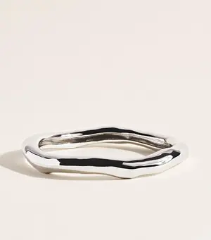 Alexis Bittar Molten Rhodium-plated Bangle - Silver