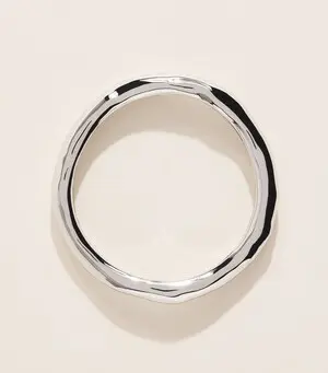 Alexis Bittar Molten Rhodium-plated Bangle - Silver