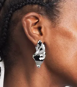 Alexis Bittar Small Sculptural Earrings - Silver