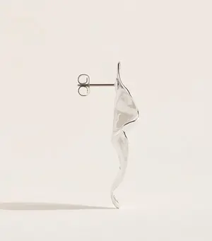 Alexis Bittar Small Sculptural Earrings - Silver