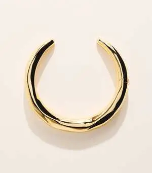 Alexis Bittar Hammered Hinge Collar Necklace - Gold
