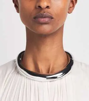 Alexis Bittar Small Hinge Collar Necklace - Silver