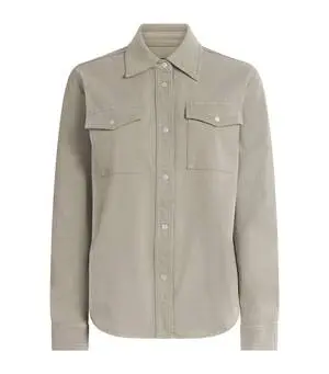 7 For All Mankind Cotton Twill Shirt - Green