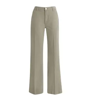 7 For All Mankind Modern Dojo Soho Wide-leg Jeans - Green