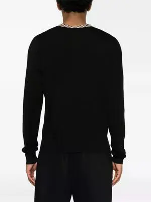 Burberry Check-trim V-neck Sweater