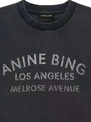 ANINE BING Melrose Stencil-print Cotton T-shirt