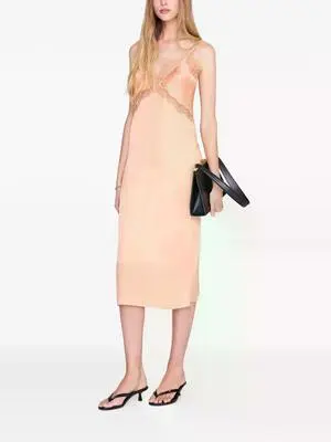ANINE BING Carissa Lace-trim Midi Dress