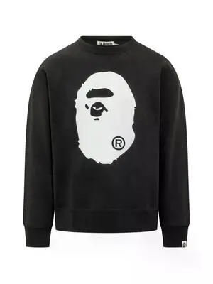 A BATHING APE Graphic Print Sweatshirt - Black