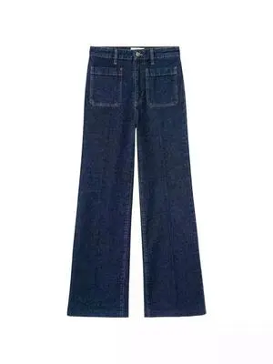 FRAME Flared Jeans With Contrast Topstitching