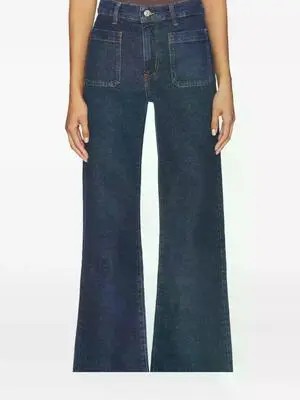 FRAME Flared Jeans With Contrast Topstitching