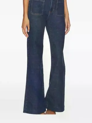 FRAME Flared Jeans With Contrast Topstitching