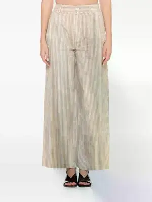 120% Lino Vertical Stripe Linen Trousers