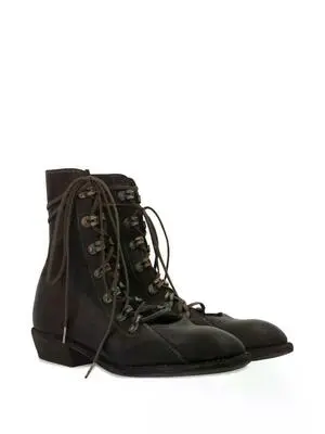 Guidi Lace-up Leather Ankle Boots