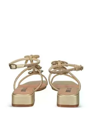 BIBI LOU Poline Bow-detail Sandals - Gold