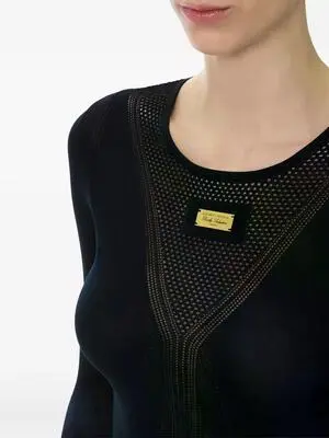 Elisabetta Franchi Open-knit Long-sleeve Top