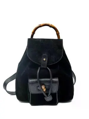 Gucci Mini Bamboo Suede Backpack