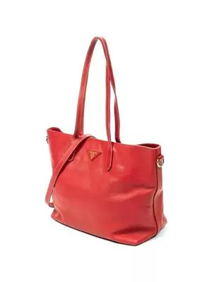 Prada Logo Plaque Tote Bag