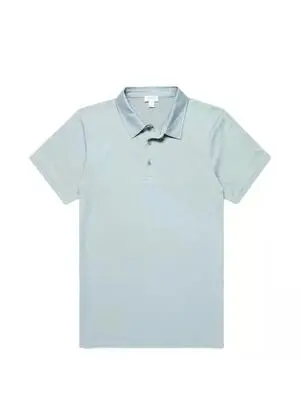 Sunspel Short-sleeve Polo Shirt - Blue
