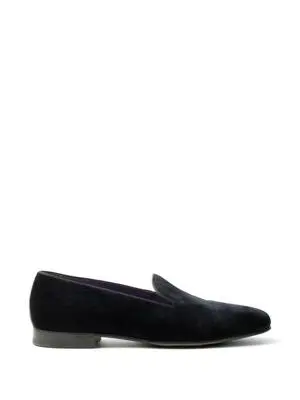 Ralph Lauren Purple Label Alonzo Velvet Loafers - Black