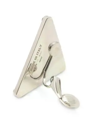 Prada Yellow Enamel Symbole Clip-on Earrings