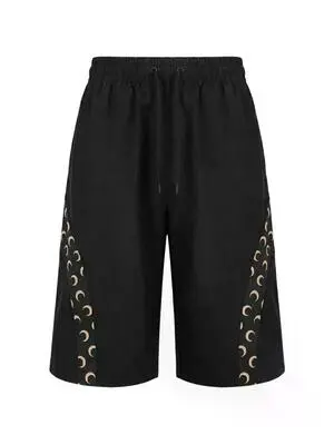 MARINE SERRE Crescent Moon Print Swim Shorts - Black