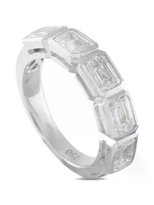 LB EXCLUSIVE Emerald-cut Diamond Ring In White Gold - Silver