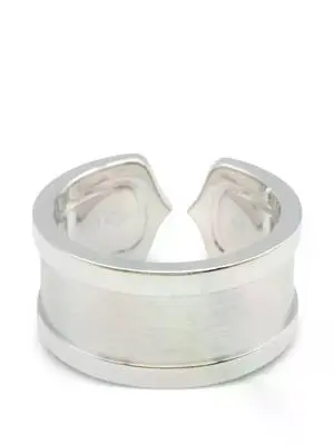 Cartier 18k White Gold Diamond Pavé C2 Ring - Silver