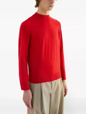 JIL SANDER Wool Mock Neck Sweater