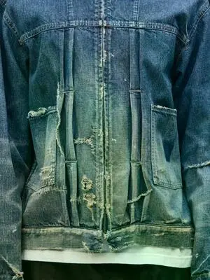 NEIGHBORHOOD Distressed Denim Trucker Jacket