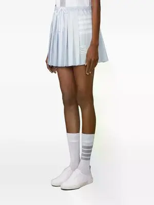 Thom Browne Pleated Mini Skirt With 4-bar Stripe Detail